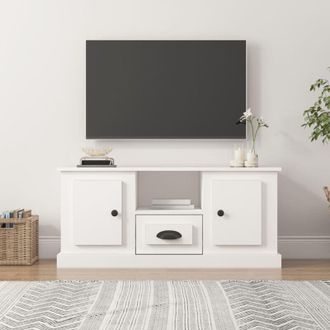 vidaXL Vidaxl - Meuble tv blanc 100x35,5x45 cm bois dingénierie