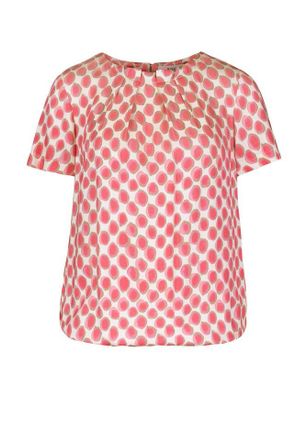 bianca Druckbluse DARIN mit grafischem Punkt-Dessin in Trendfarbe