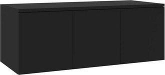 Les Tendances Meuble TV 3 tiroirs bois noir Onic 80cm