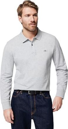 GANT REG LS Rugger &Agrave; Manches Longues en Piqu&eacute; Shield Regular, Grey Melange, 3XL Homme