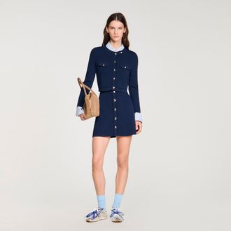 Sandro Kurzer Rippstrick-Cardigan