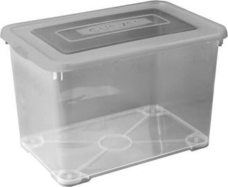 Curver Handbox 65 l mit Deckel, Smoky Grau