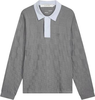 Filling Pieces Homme, Tops, Gris, Taille: 2XL Knit Shirt Rugby