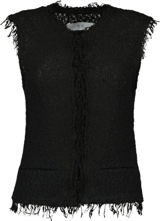 Iro Iro, Femme, Vestes, Noir, Taille: 42 FR Shanny Tweed Vest