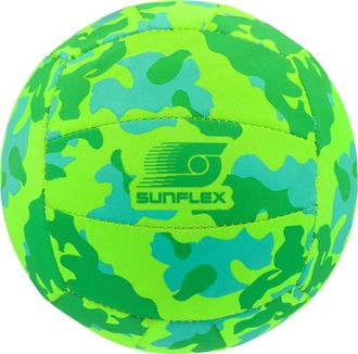 SUNFLEX Beach- und Funball Size 3 Camo Green | Wasserfester Neoprenball mit rutschfestem Grip | Freizeitball für Strand, Pool & Garten | Leicht & robust | 128