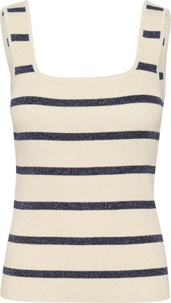 Kaffe &Auml;rmellose KAmorita XS, Silver White/Blue Stripe XS