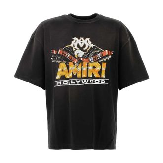 Amiri Oversize Baumwoll-T-Shirt - - Tops - Herren - Schwarzk - XL