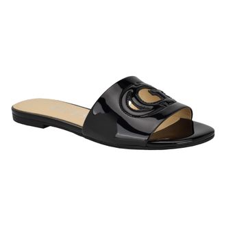 Guess Damen Tashia Flache Sandalen, Black Patent 002, 38 EU