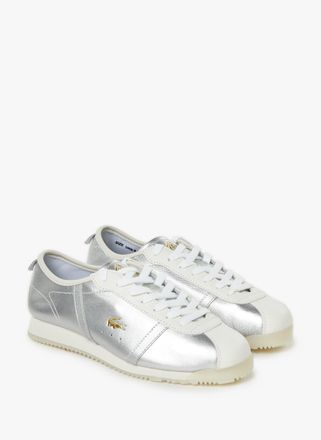 Lacoste Baskets compens&eacute;es en cuir m&eacute;lang&eacute;