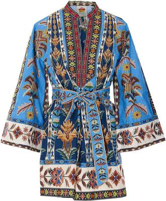 Farm Rio Kurzes Kleid - Blau