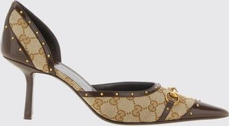 Gucci Savoy Pumps aus GG-Jacquard-Stoff mit Nieten und Stilettoabsatz