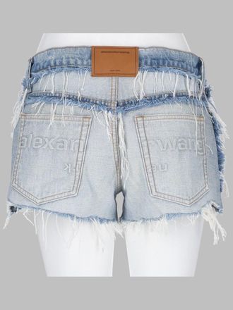 Alexander Wang Regenerated Cotton Denim Shorts - Blue