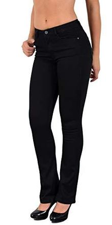 ESRA Jean Femme Bootcut Jean Pantalon Femme Taille Haute Grandes Tailles B700