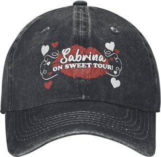 Generic Casquette Homme, Hommes Femmes Sabrina Carpenter sur Sweet Tour Chapeaux imprim&eacute;s Casquettes en Jean d&eacute;pass&eacute;s Casquette de Baseball Ajustable Cadeau A