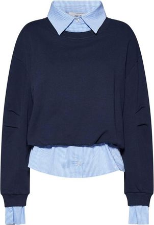 Silvian Heach Femme, Sweatshirts et sweats &agrave; capuche, Bleu, Taille: 38 FR Maglia stratificata dal design contemporaneo