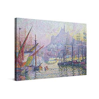 Picanova Paul Signac - Notre-Dame-de-la-Garde 60x40cm - Photo sur Toile - Impression sur Toile Haut de Gamme - Image sur Toile pour Décoration Murale Moderne -