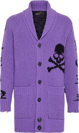 Philipp Plein Herren, Strickwaren, Lila, 2XLGröße