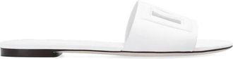 Dolce & Gabbana Femme, Chaussures, Blanc, Taille: 37 1/2 EU Logo Slide
