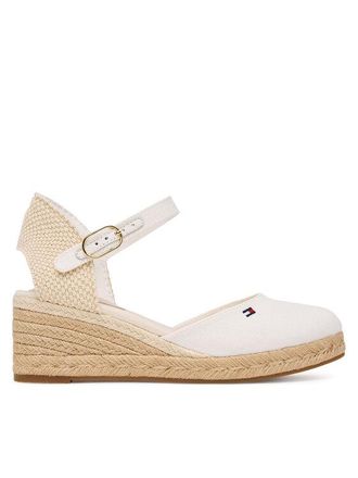 Tommy Hilfiger Espadrilles Mid Wedge Espad Closed Toe FW0FW09233 &Eacute;cru