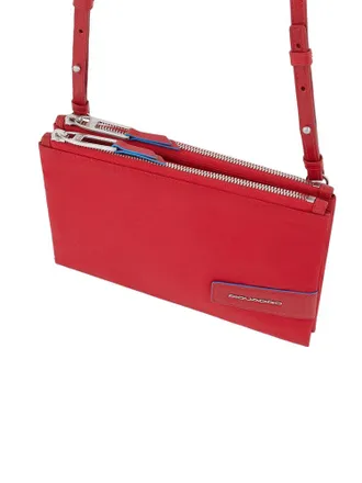 Piquadro Mens Clutch Red Recycled Nylon Bags - Clutches