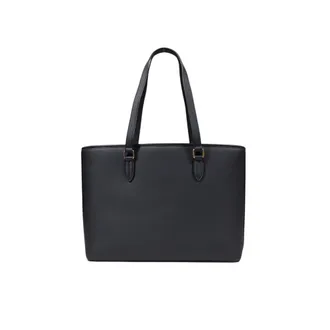 Love Moschino Logo-Embossed Polyurethane Tote Bag - Black