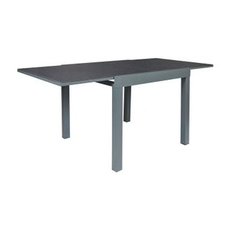 Paris Prix Paris Prix - Table de Jardin Extensible Haria 80-160cm Gris