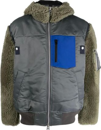 sacai Homme, Vestes, Vert, Taille: S Vestes en fausse fourrure et peau de mouton retourn&eacute;e