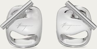 Ferragamo Damen Ohrringe Vara-Schnalle Silber