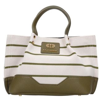La Carrie Gestreifte Tasche aus Stoff und Kunstleder - - Bags - Damen - Mehrfarbig - ONE SIZE