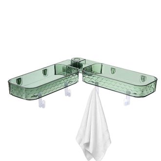 Generic Eckregal f&uuml;r das Badezimmer, stabile und multifunktionale Entw&auml;sserungshalterung, Badezimmerregal, Wandmontage - f&uuml;r Hygiene am Sp&uuml;lbecken, Organisati