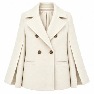Loro Piana Doppelreihiger Cabanjacke - - Coats - Damen - Wei&szlig; - S