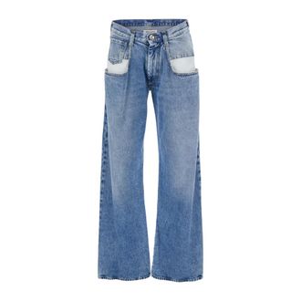 Maison Margiela Femme, Jeans, Bleu, Taille: 40 FR Jean Denim Bleu Clair Effet Décoloré