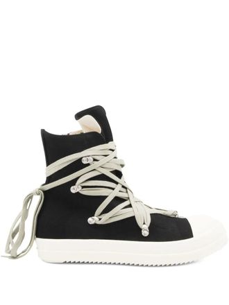 Rick Owens baskets montantes à lacets - Noir