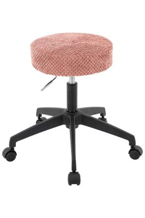 CARRYHOME B&uuml;rohocker, Rosa, Schwarz, Metall, Kunststoff, Textil, Drehkreuz, 35x49x61 cm, Arbeitszimmer, B&uuml;rost&uuml;hle, B&uuml;rohocker