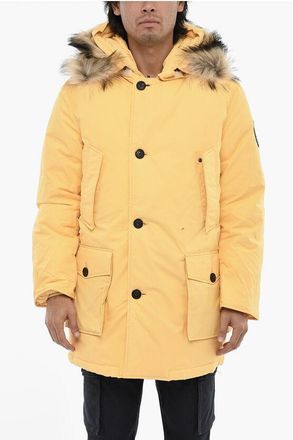 Woolrich AIME LEON DORE Solid Color Down Jacket with Removable Faux Größe 3xl