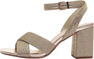 Emanuelle Vee Femme, Chaussures, Jaune, Taille: 37 EU Sandale Farah en raphia