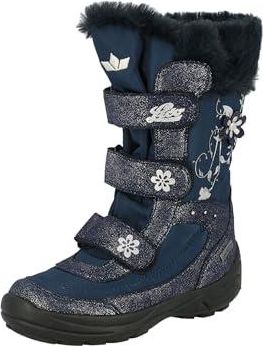Lico Garçon Fille Mary V Botte de Neige, Bleu Marine Argent Marine, 27 EU
