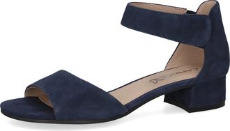 Caprice Caprice Damen Sandalen mit Absatz aus Leder mit Riemchen, Blau (Ocean Suede), 40.5 EU