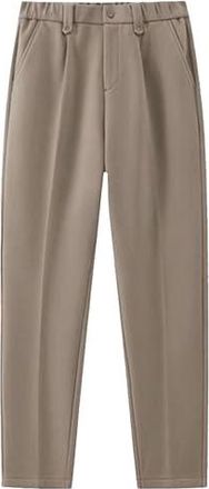 Generic Pantalon fusel&eacute; d&eacute;contract&eacute; en laine pour homme, coupe ajust&eacute;e, coupe confortable, tenue daffaires, pantalon habill&eacute; extensible pour homme, Gris 1, 46