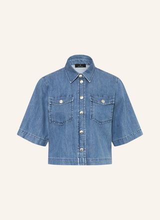 Monari Monari Hemdbluse In Jeansoptik blau