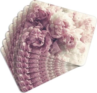 MG Design Set aus 8 Kork-Platzsets - Peony - 30 x 40 cm - hitzebest&auml;ndig & abwischbar, mit Korkr&uuml;ckseite