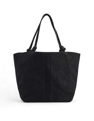 NA-KD Tragetasche aus Wildleder in Schwarz mit Knotendetail