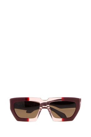Alaia SUNGLASS Acetate Sunglasses - Burgundy