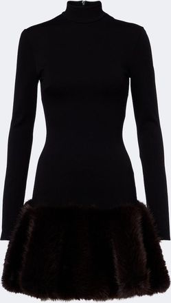 DAVID KOMA Rollkragen-Minikleid