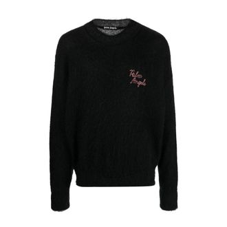 Palm Angels Rundhalspullover - - Knitwear - Damen - Schwarzk - XL