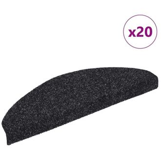 vidaXL Stufenmatten Selbstklebend 20 Stk. Schwarz 65x21x4 cm - Vidaxl