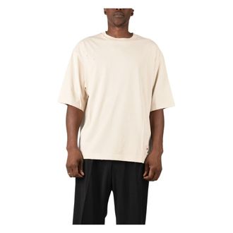 Laneus T-shirt &agrave; col rond - Homme - Tops - Beige - Taille: XL