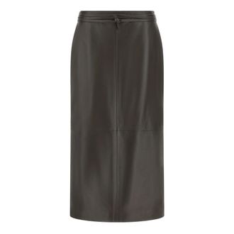 Alberta Ferretti Leder Midirock - - Skirts - Damen - Braun - S