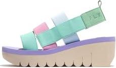 FLY London Femme YERE847FLY Sandal, Spearmint/Multicolor/Spearmint, 38 EU