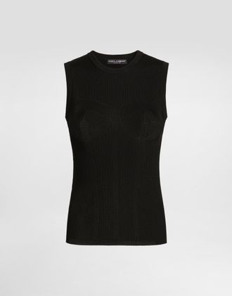 Dolce & Gabbana Stricktop - Frau Blusen Und Tops Schwarz 36